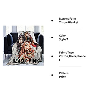 Flannel Fleece Throw Blanket for Fall Hotel Beach, Ultra Soft Black Band Groups Christmas Blanket, Quality Wrinkle-Resistant 50x40 Inch