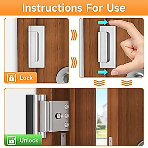 Door Reinforcement Lock - Easy Installation, Durable and Child-Safe Home Security Lock to Prevent Unauthorized Entry