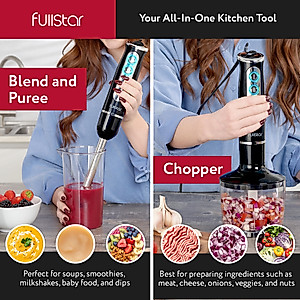 Immersion Blender Set, Hand Blender Electric, Immersion Blender Handheld, 9-Speed, 500W Handheld Blender - Hand Blenders Immersion, Hand Mixer Electric Blenders, Smoothie Blender (5-in-1, Black)