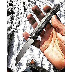 Ruike P865 Pocket Tactical Knife Folding knives 14c28n Stainless Steel Liner Lock Utility Camping Knife Survival 3.58inch Small Mini tool Knife EDC Tools Belt Clip for Men Gift