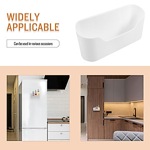 Luxshiny 2pcs Adhesive Mount Cabinet Door Organizer Wall Mounted Bathroom Organizers and Storage Bins Plastic Shower Haning Floating Shelves for Narrow Space