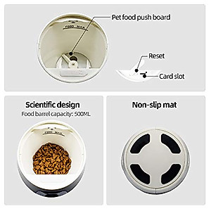 ZZK Automatic pet Feeder Food APP Remote Control pet Dog fed Regular Meals Snack Dispenser Camera Surveillance Camera 720P