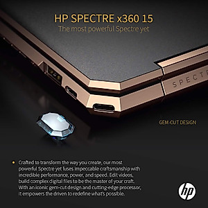 HP Spectre x360, 10th Gen Gemcut 15T,Touch 4K UHD,i7-10510U Quad Core,NVIDIA® GeForce® MX250 2GB,512GB NVMe SSD,16GB DDR4 2666 RAM,Win 10 Pro Pre-Installed, 64GB Neopack Flash Drive, Prem Wty