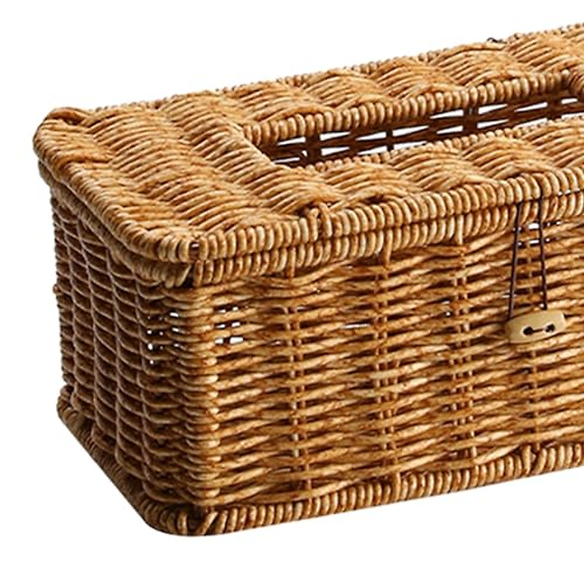 IEUDNS Paper Holder Dispenser Facial Tissuecase Dispenser Container Vintage Style Removable Tissue Holder Tissue Box for Bathroom, Light Brown