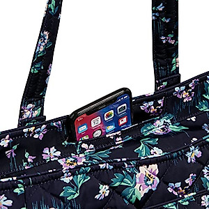 Vera Bradley Women's Performance Twill Work Tote Bag, Navy Garden, One Size