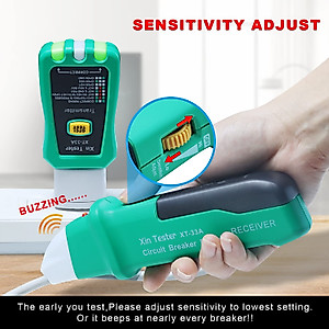 Xin Tester Digital Circuit Breaker Finder + GFCI Outlet Receptacle Tester Detector North American AC Electrical Socket Tester with mesh Tool case(XT-33A)