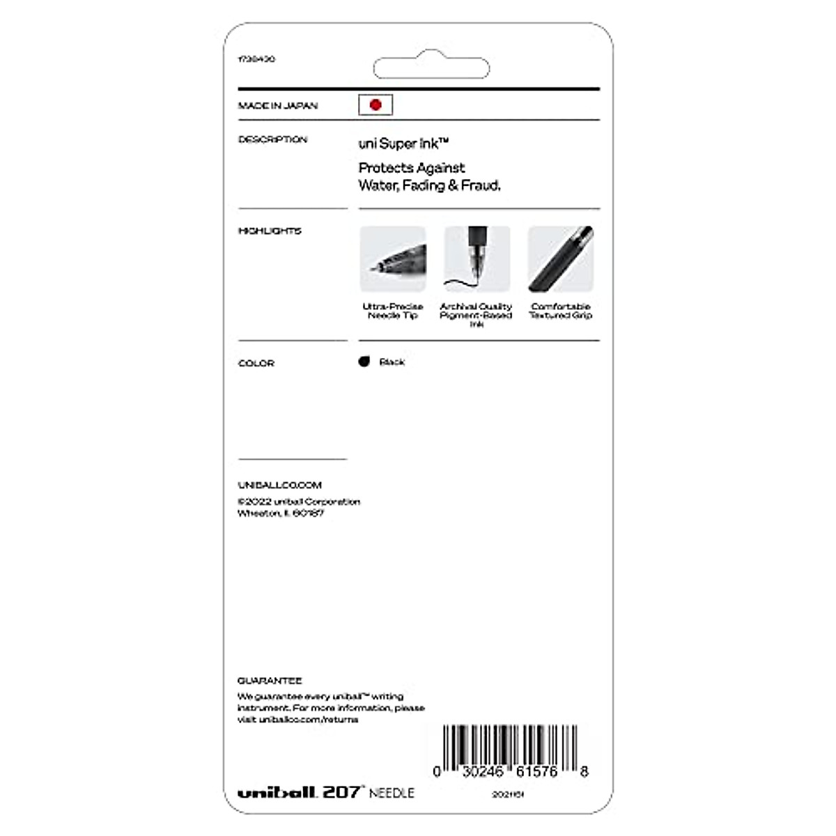 uni-ball® Signo Gel 207™ Retractable Gel Pens, Medium Point, 0.7 mm, Clear Barrels, Black Ink, Pack Of 4