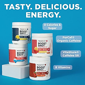 TransformHQ Everyday Boost Shot 28 Servings (Blue Raspberry) - Non-GMO, Gluten-Free, Powder