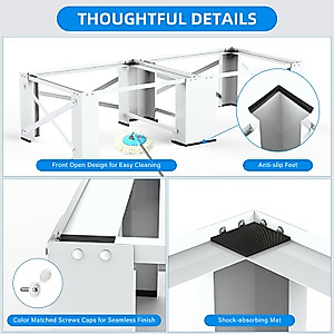 2 in 1 Washer and Dryer Pedestals, 28'' Laundry Pedestal Stand Risers for Washer and Dryer, Heavy Duty Washing Machine Pedestals, Universal Fit 700lbs Capacity, 56.8"W x 28.2"D x 12.6"H, White
