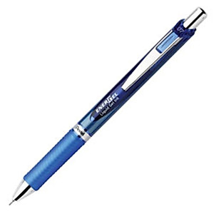 Pentel® EnerGel® Deluxe RTX Retractable Pens, Needle Point, 0.5 mm, Assorted Barrels, Blue Ink, Pack Of 3