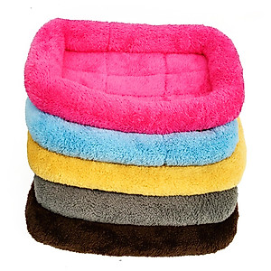 XIAOYU Winter Warm Comfortable Pet Dog Cat Sleeping Bed Mat for Pet House/Kennels/Cage/Crate Bed, Yellow, M