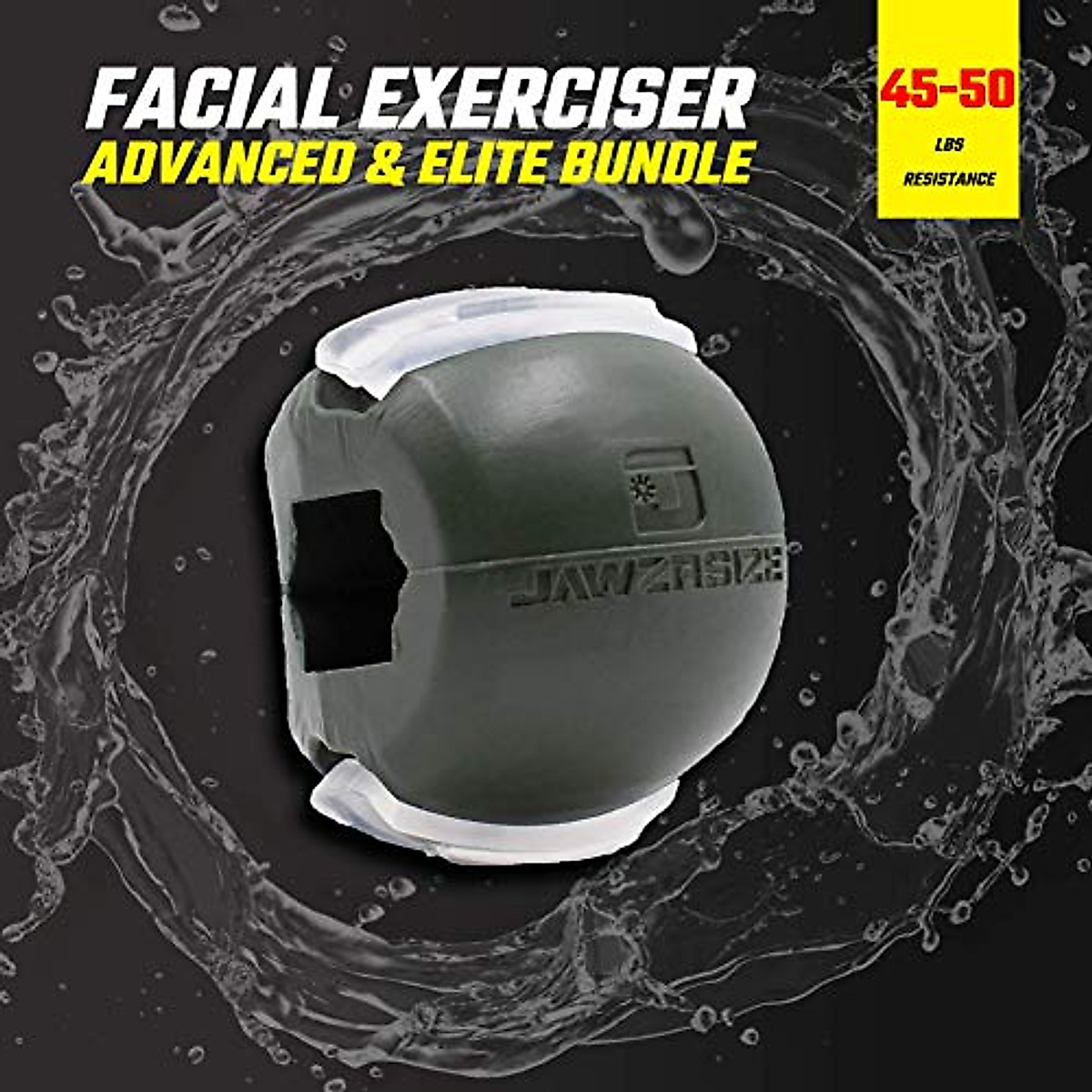 Jawzrsize Pop N Go and Custom Fit Jaw Enhancer Bundles- Jaw, Face, and Neck Exerciser and Toner (Custom Fit Advanced & Elite Bundle, Purple & Green)