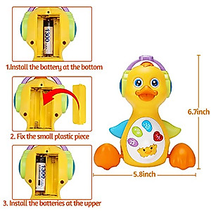 Baby Musical Duck Toy Dancing Walking Tummy Time Toys Light Up Infant Toys 0-3 3-6 Month Baby Toys 6-12 12-18 Months Gifts for 1 Year Old Boys Girls Baby Learning Development Toy Toddler Toys Age 1-2