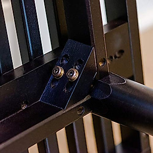 Plank+Beam Mid-Century Modern Entryway Bench, Black