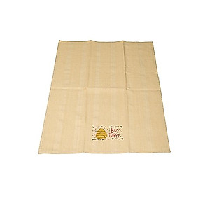 The Country House Collection Bee Happy Hive 19 x 28 All Cotton Embroidered Waffle Kitchen Towel