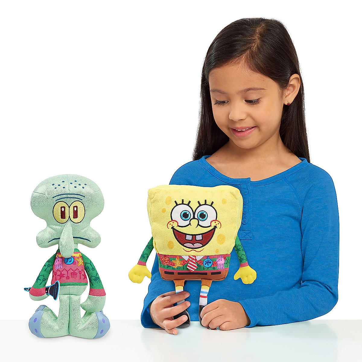 SpongeBob SquarePants Ugly Sweater Duo, Includes SpongeBob & Squidward, Kids Toys for Ages 3 Up, Amazon Exclusive