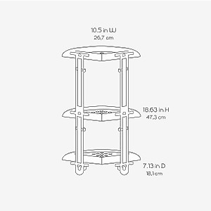 Zenna Home Corner Bath and Shower Caddy, White