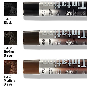 RED by Kiss Tintation Temporary Hair Color Spray, Instant Gray Root Cover Up, Water-Resistant, Smudge-Proof, Easy Wash Out, Hairline & Barber Touch-Up, Quick Dry (Medium Brown)