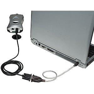 Manhattan USB to RS232 Serial Adapter Converter – Long 18 Inch Cable Cord, 24 AWG - Connects Serial Device to a USB Port, FTDI Chipset, Compatible with Window, Linux, Mac – 3 Year Mfg Warranty–205153