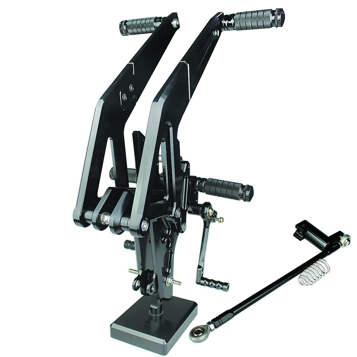 CNC Ninja650 12-15 Motorcycle Adjustable Rearsets Foot Pegs Rear Set Footpeg Brake Shift Pedal Compatible with Ninja 650R ER6F ER6N 2012 2013 2014 2015 Black