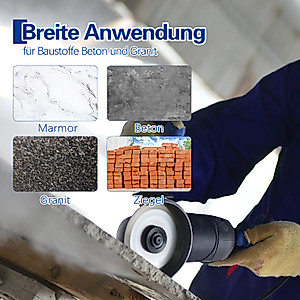 Sali 3pcs Diamond Blade for Angle Grinder Masonry Saw 4-1/2"* 5/8" Turbo Diamond Cutting Wheel for Tile, Marble, Granite, Brick, Paving Flag, Concrete, Ceramic & Kerb with 7/8" and 0.79" arbor adapter