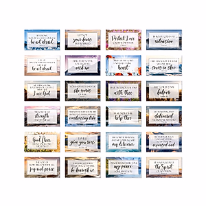 JBH Creations Be Not Afraid Bible Verse Cards with Full Scripture - Pack of 48