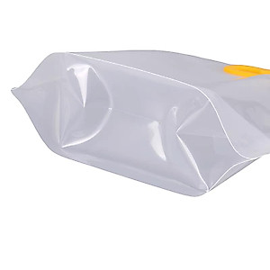5pcsFood Storage Bags, Grain Moisture-proof Sealed Bag,Stand Up Food Bags Large Reusable Sealed Bag with Handle and Cap BPA Free