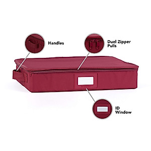 Covermates Keepsakes - Zip-Top Storage Box - Heavy Duty Polyester- Reinforced Handles - Stackable Design - Indoor Storage, Scarlett Red