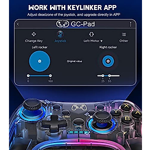 Switch Controller Compatible with Switch/Lite/OLED Controller, Switch Pro Controller With RGB Breathing LED, Switch Controllers Remote Supports Multi-Platform&App with Turbo, Wake-up Function