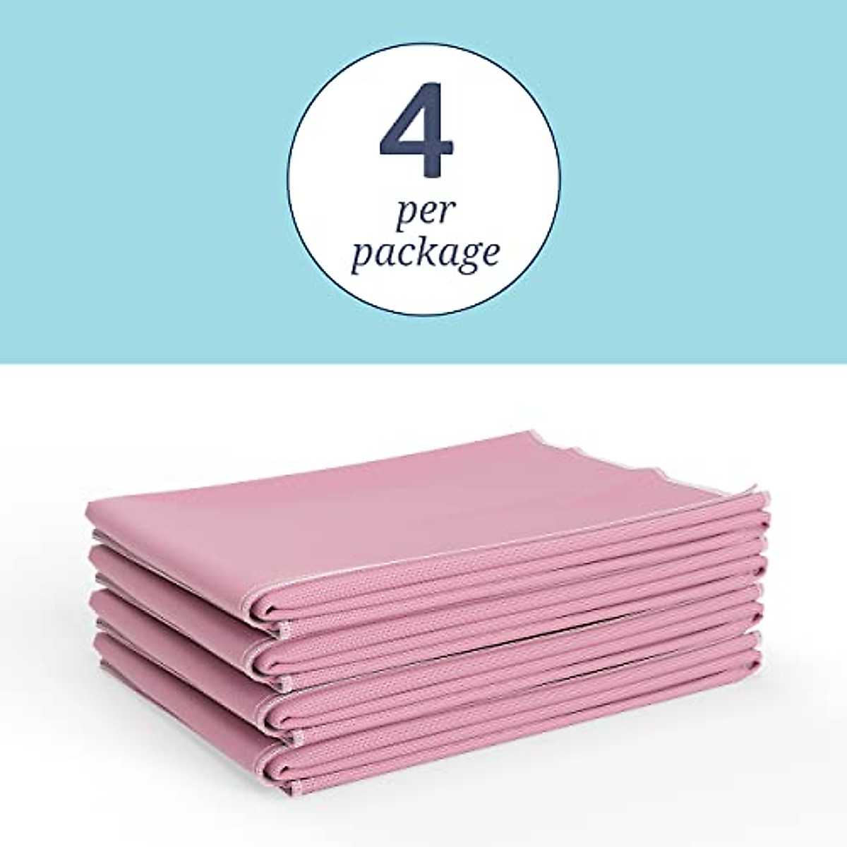 Medline - MDTR1227073A Softnit 300 Washable Underpads, Pack of 4 Large Bed Pads, 34" x 36", For use as incontinence bed pads, reusable pet pads, great for dogs, cats, and bunny