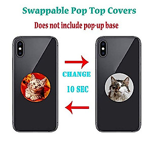 Swappable Covers for Collapsible Phone Grip & Stand Replacement Top Covers for Get a Different Design On Your Expanding Phone Grip Removable(6pack)