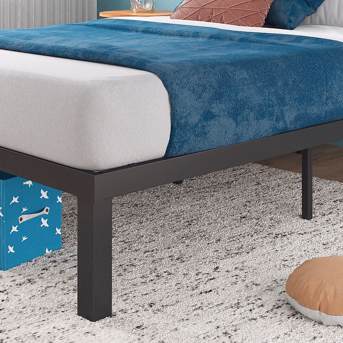 ZINUS Luis 14 Inch QuickLock Metal Platform Bed Frame / Mattress Foundation with Steel Slat Support / No Box Spring Needed / Easy Assembly, Full