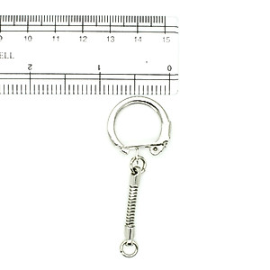 Key Chains Snake Chain with Snap End and Jump Ring for Craft Findings - Pack of 50