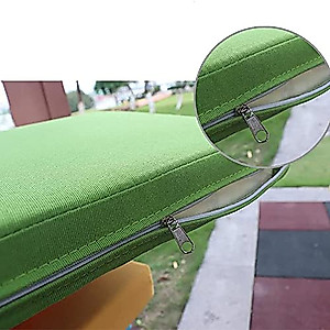 OITTO Outdoor Indoor Patio Bench Cushion with Zipper Loveseat Washable Removable Seat Pad Garden Non-Slip Backrest Replacement Settee Chair Cushion 59"x12" Red