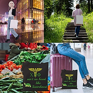 VAMSII Chi Eta Phi Sorority Tote Bag Sorority Sister Gifts Ain't no Hood like Sisterhood Bag Paraphernalia Sorority Gifts(like Sisterhood tote)