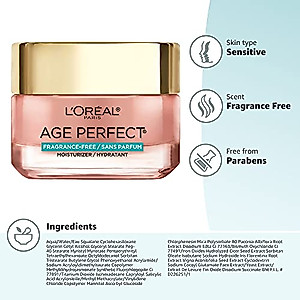 L'Oreal Paris Age Perfect Rosy Tone Anti-Aging Face Moisturizer, Renew & Revive Healthy Tone, Fragrance Free, 1.7 oz