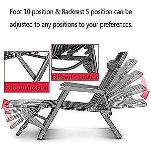 ガードレール Recliners Folding Zero Gravity Sun Loungers Recliner Lounge Chairs with Extra Thick Cushion