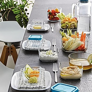 Bormioli Rocco Frigoverre Square Glass Food-Storage Containers with Lids, Set of 3, Clear