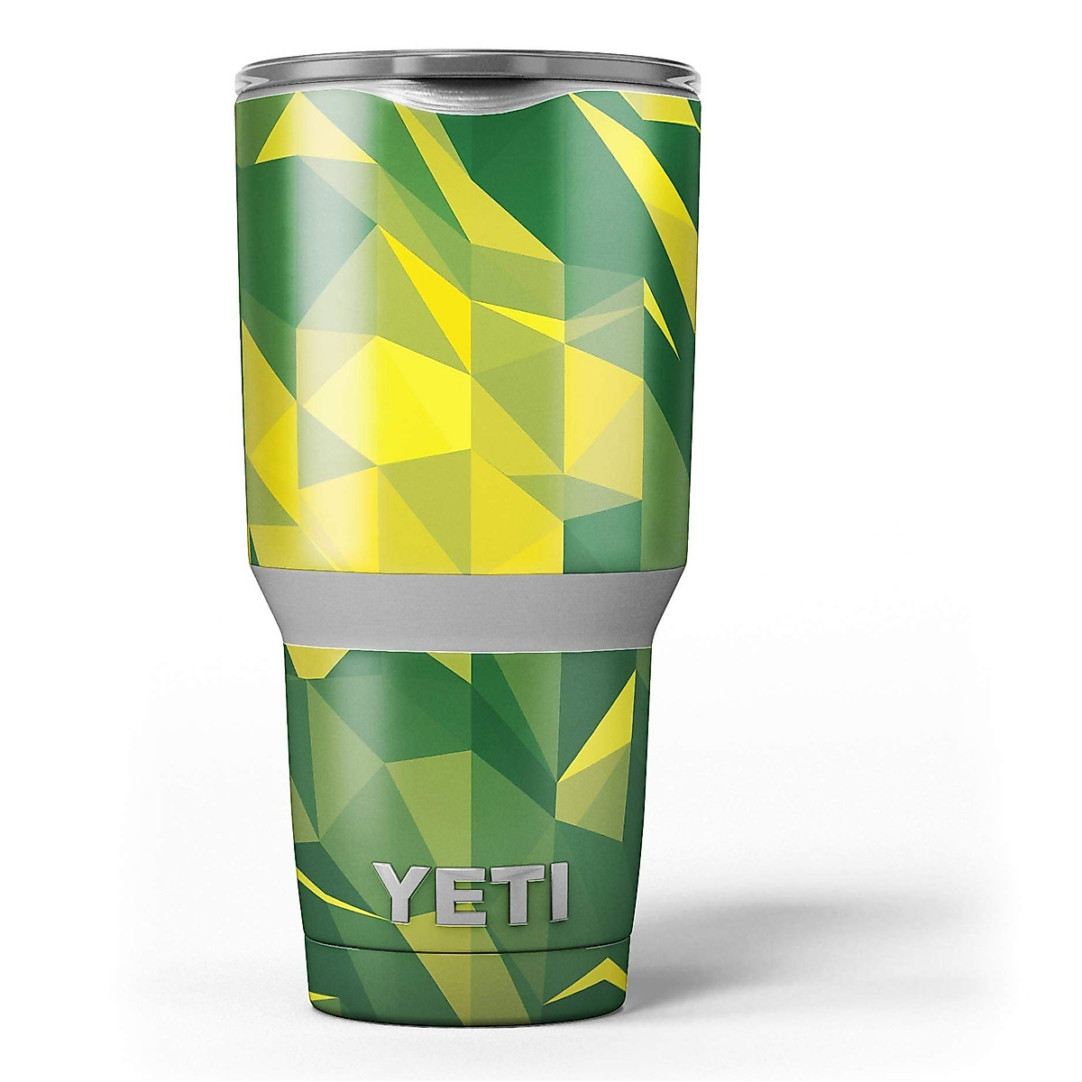 Design Skinz Green and Yellow Geometric Shapes - Skin Decal Vinyl Wrap Kit Compatible with The Yeti Rambler Cooler Tumbler Cups