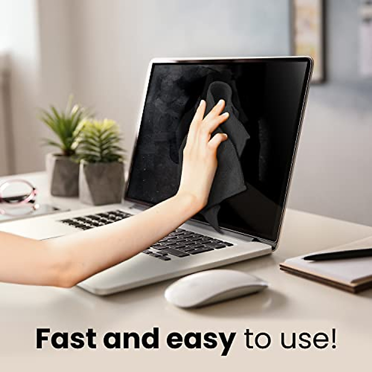 Screen Cleaner Spray (16oz) - Large Screen Cleaner Bottle - TV Screen Cleaner, Computer Screen Cleaner, for Laptop, Phone, Ipad - Computer Cleaning kit Electronic Cleaner - Microfiber Cloth Wipes