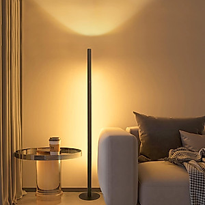 Wellwerks LED Bright Floor Lamp, Dual Light Source Floor Lamp, Modern Lamp 3 Color Temperature Touch Control, Remote Control Stepless Dimming, Simple Style, Living Room, Bedroom, Office Floor Lamp