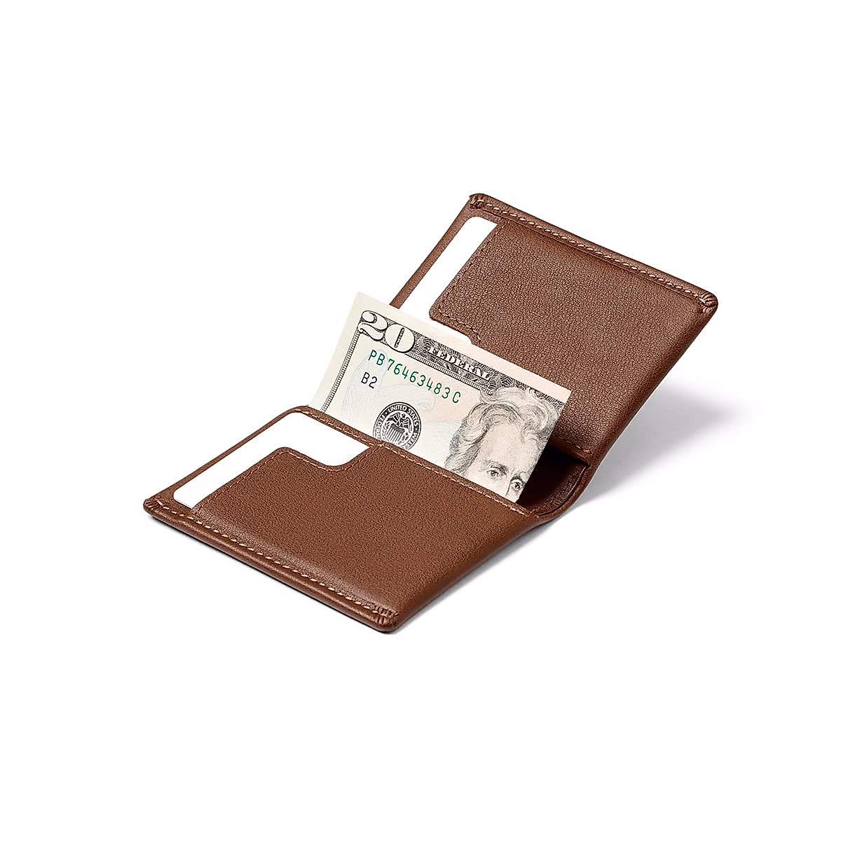 Bellroy Slim Sleeve, slim leather wallet (Max. 8 cards and bills) - Hazelnut