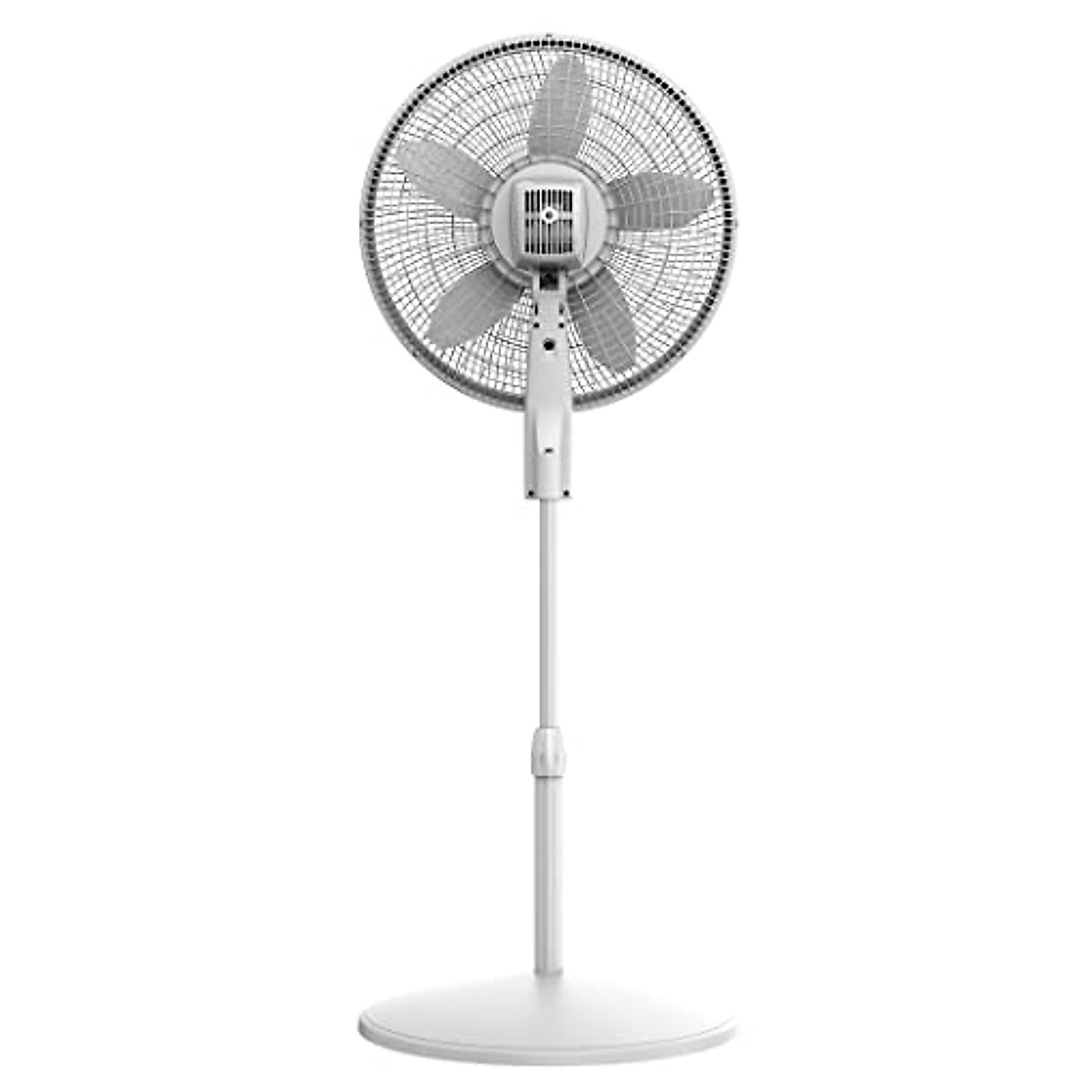 Lasko EcoQuiet Oscillating Pedestal Fan with Whisper Quiet DC Motor, 12 Speeds, 8 Hour Timer, Adjustable Height, Remote Control, White, S18705, Large