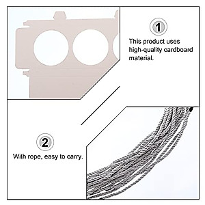 Cabilock Bakery 10PCS Cupcake Boxes Cupcake Carrier With Window Handle 3 Holes Cupcake Boxes Cupcake Containers for Cookies Muffins Treats and Cookies for Graduation Birthday Gifts Mini Cake Boxes