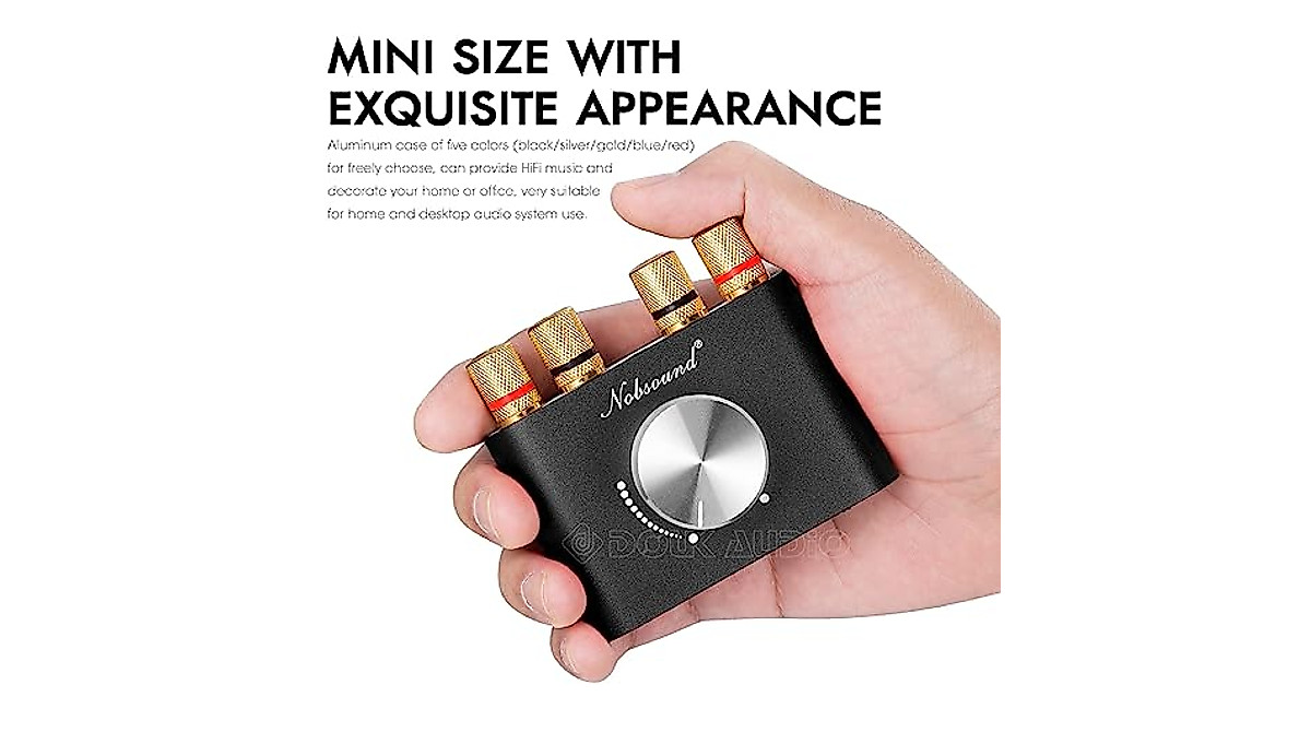 Nobsound Mini Bluetooth 5.0 Power Amplifier - Compact Hi-Fi Stereo Amp