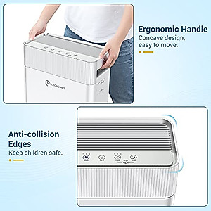 Air Purifier for Home, Elechomes True HEPA Air Purifiers for Large Room with Washable Filter, Timer, Ultra-Quiet Sleep Mode, KJ203F-142