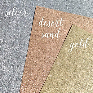 Cardstock Warehouse Sparkle Silver Glitter - 12 x 12" - 16 Pt. / 280 Gsm Premium Cardstock Paper - 10 Sheets