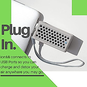 IonPacific ionMi, 2-1 Stationary & Wearable Negative Ionizer Travel Purifier with Highest Output - Up to 20 Million Negative Ions/Sec, USB Rechargeable, Eliminates: Pollutants, Allergens, Mold, Germs