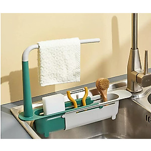 GreatAM Kitchen Sink Organizer Storage Basket Accessory (Black)