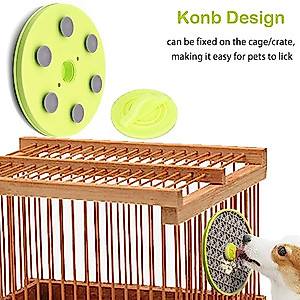 Lick Mat for Dogs, Crate Toys for Dogs/Dog Crate Lick Pads for Peanut Butter/Yogurt/Bolognese, Dog Lick Mat with Suction Cups, Dog Slow Feeder Cage Training Tools for Boredom and Anxiety Relief